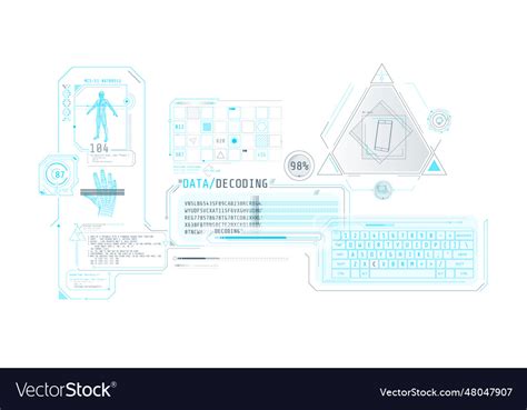 Futuristic Hud Interface For Entering And Decoding