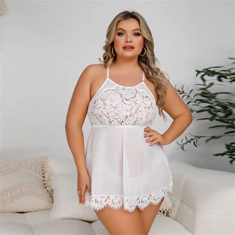 Wholesale Plus Size Women Lace Patchwork Sexy Lingerie Global Lover