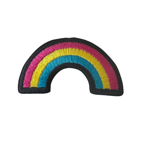 Pansexual Rainbow Iron On Patch Minimum Mouse