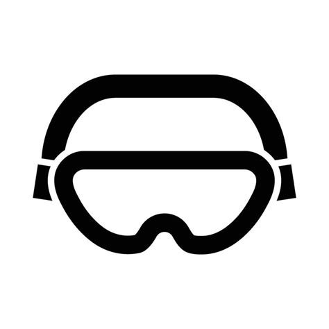 Safety Goggle Vector Glyph Icon For Personal And Commercial Use