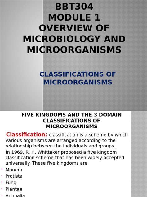 Micbio Module 1 3 Classification Of Microorganisms Pdf Eukaryotes