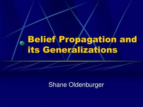 PPT Belief Propagation And Its Generalizations PowerPoint