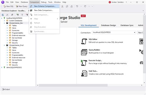 check if database exists in sql server using schema compare