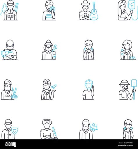 Administrative Assistance Linear Icons Set Organization Coordination