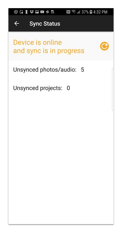 Android How To Sync Check Sync Status SiteCapture