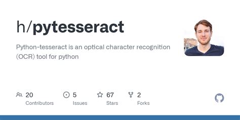 GitHub H Pytesseract Python Tesseract Is An Optical Character Recognition OCR Tool For Python