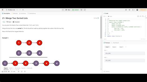 merge two sorted lists youtube
