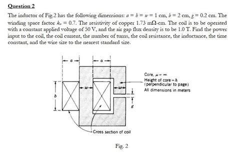 Question The Inductor Of Fig Has The Following Chegg