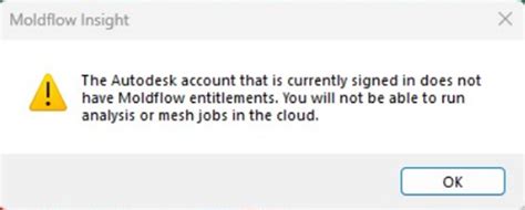 the autodesk account that is currently signed in does not have