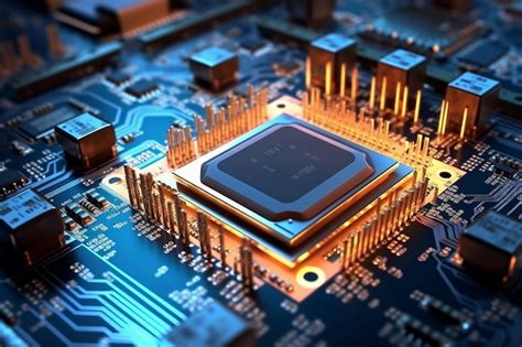 Premium Ai Image Technological Components Chips Circuit Motherboard