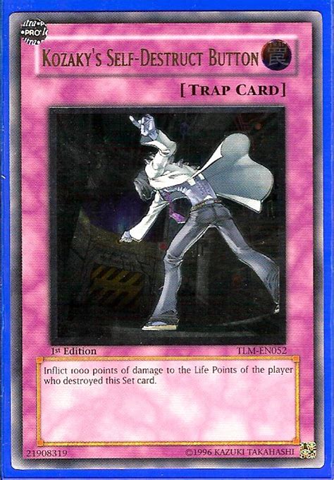 Tlm En052u Kozakys Self Destruct Button Ultimate Rare The Lost Millennium Trading Card Mint