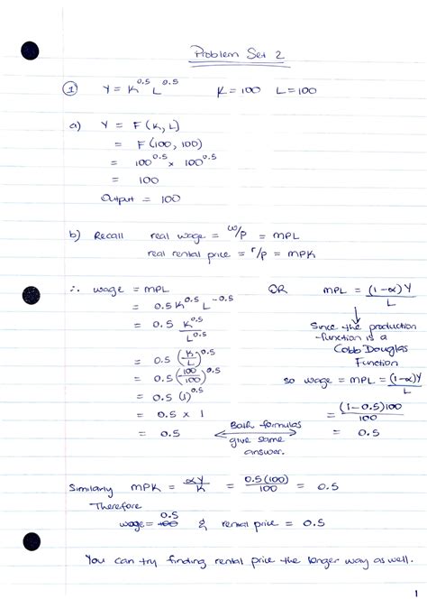 ECON2002 Problem Set 2 Solutions Macroeconomics 1 Studocu
