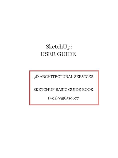 Sketchup User Guide 3d Architectural Services Pdf 3 D Computer