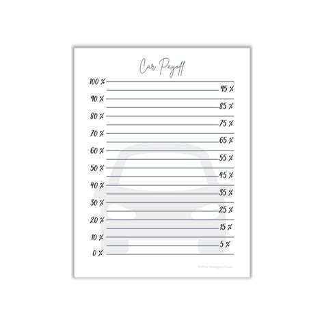 Car Payoff Printable Mom Managing Chaos