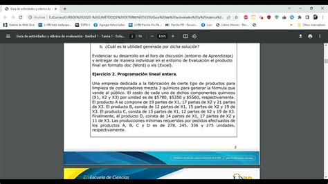 Unidad 1 Tarea 1 Solución Modelos De Decisión Determinísticos Métodos Determinísticos Youtube