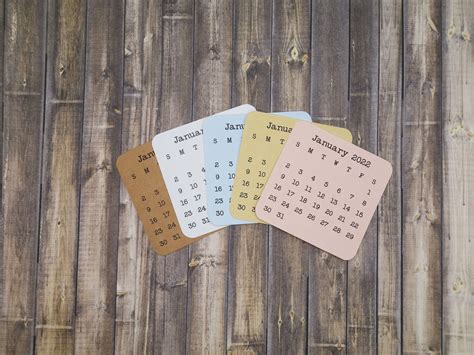 Mini Calendar Stickers Start With Any Month In 2022 2023 2024 For
