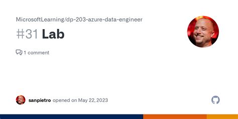 lab · issue 31 · microsoftlearning dp 203 azure data engineer · github