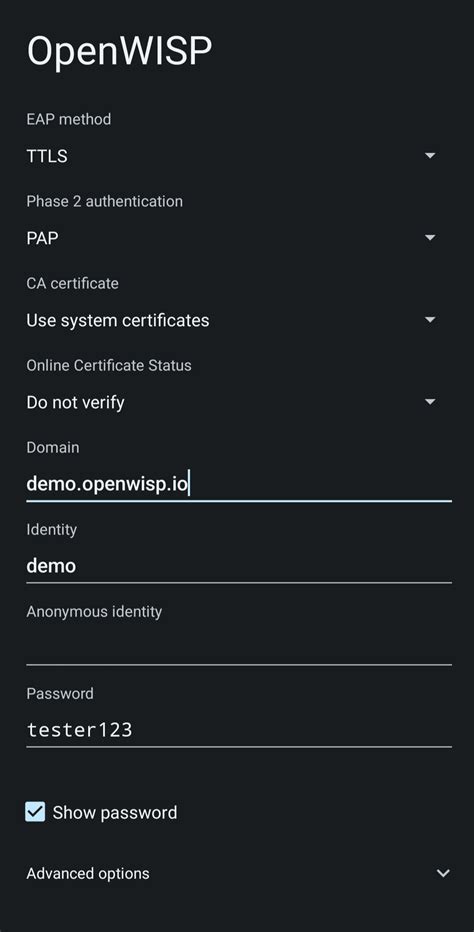 How To Set Up Wpa Enterprise Eap Ttls Pap Authentication Openwisp