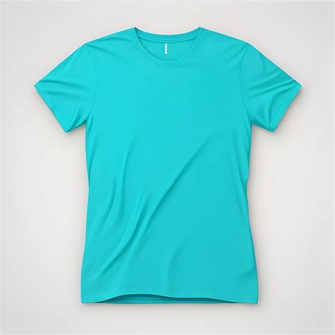 Premium Ai Image Turquoise Tshirt Mockup Isolated On White Background