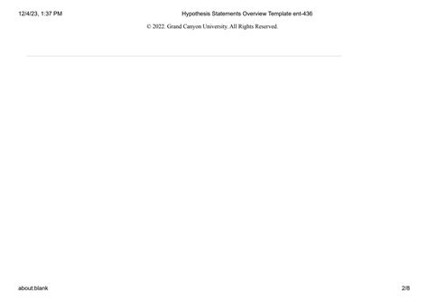 Solution Hypothesis Statements Overview And Template Studypool