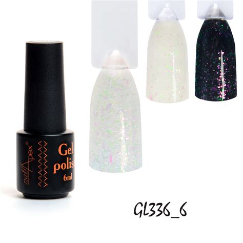 Гель лак Nail Apex Хвост павлина с хлопьями юки - 6 грамм - Nailapex