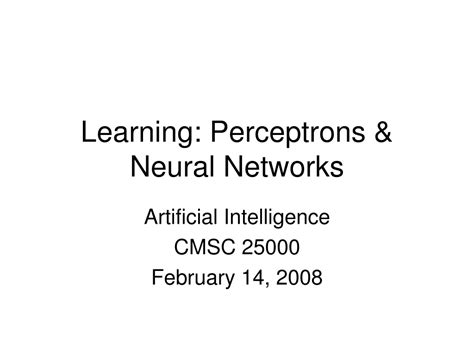 Ppt Learning Perceptrons And Neural Networks Powerpoint Presentation Id 9722944