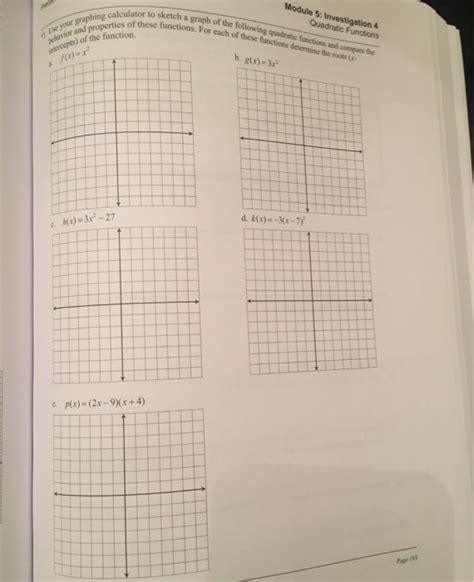 Solved Module Investigation To Sketch A Graph Of The Chegg Com