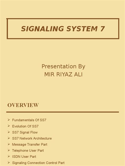 ss7 signaling system pdf osi model communications protocols