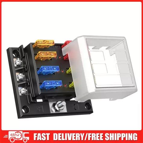 6 Way Blade Fuse Box Fuse Block Holder With Fuses For 12v 24v Car