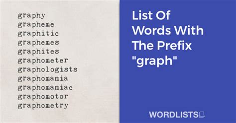 list of words with the prefix graph