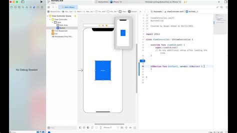 Xcode Swift Do Something Upon Button Onclick Youtube