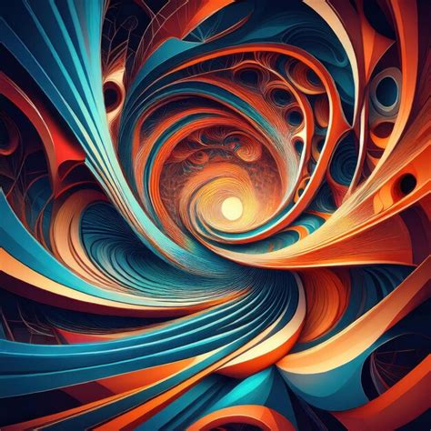 Beyond The Third Dimension A Twisted Abstract Premium Ai Generated Image