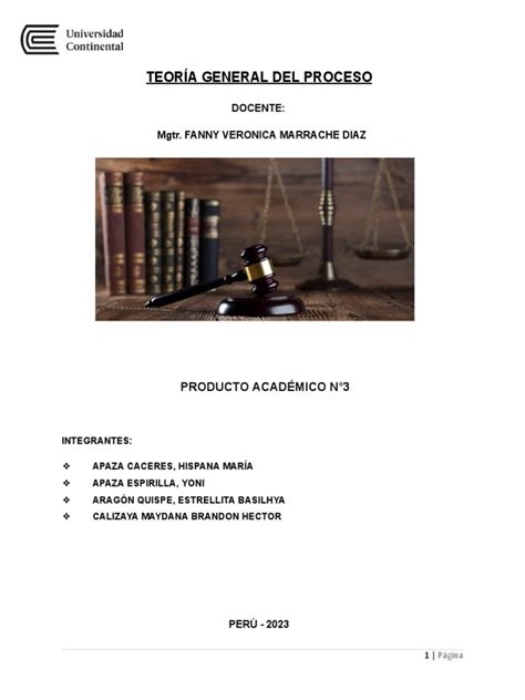 Pa3 Grupo 1 Nrc 26542 Teoria Gral Del Proceso Pdf