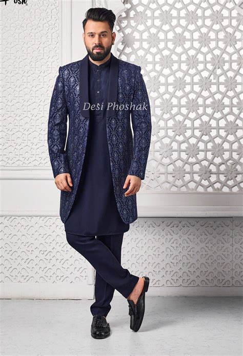 Jodhpuri Coat Pant Stylish Sherwani Kurta Pajama Set For Men Etsy