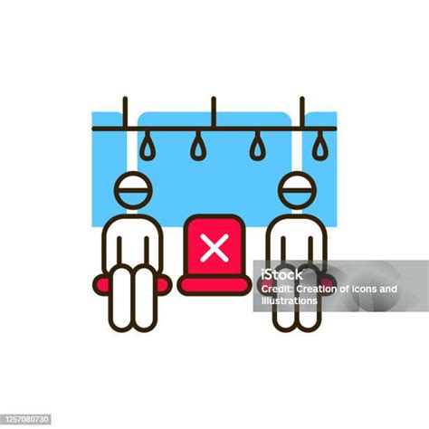 버스 컬러 라인 아이콘 내부의 승객 안전한 여행 웹 모바일 앱 프로모션을 위한 픽토그램 Ui Ux 디자인 요소입니다 버스에 대한 스톡 벡터 아트 및 기타 이미지 Istock