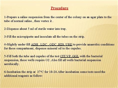 Biochemical Tests Api 20 E System Dr Suhad
