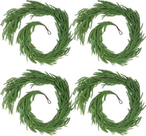 Hananona 4 Pcs Artificial Norfolk Pine Garlands Real Touch