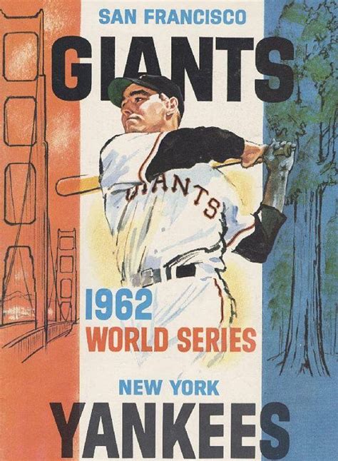 1962 San Francisco Giants Print Vintage Baseball Poster Atandt Park Baseball Program