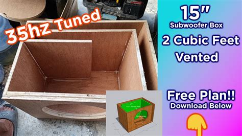 15 Inch 35hz 2 Cu Ft Volume L Ported D15 Subwoofer Box Good For