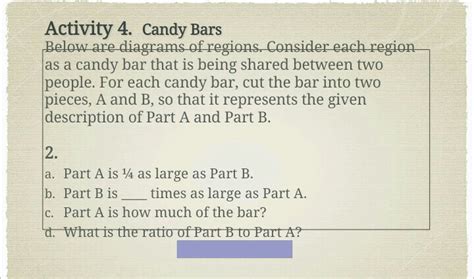 Solved Activity 4 Candy Bars Below Are As A Candy Bar That