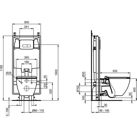 Ideal Standard Prosys Podomítkový Wc Modul Pro Závěsnou Mísu R014367