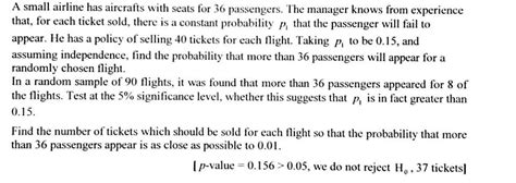 [solved] Advanced Level Maths Hypothesis Testing Nee