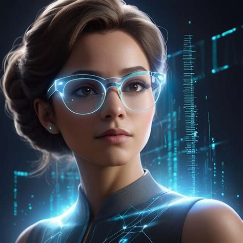 Binary Code Cyber Business Woman Images With Ai Generated Premium Ai Generated Image
