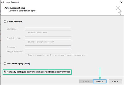 Setting Up The Outlook 2010 E Mail Client For Cpanel Mail Easyhost