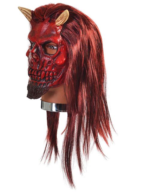 Rubber Latex Red Devil Halloween Mask Heaven Costumes