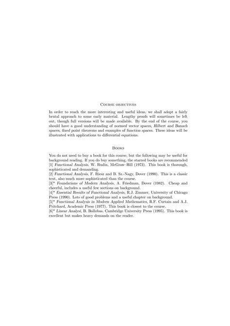 SOLUTION Functional Analysis Lecture Notes Ward T B Studypool