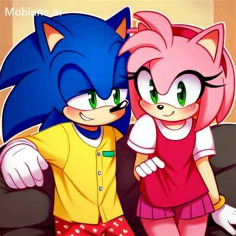 Amy And Sonic In Pajamas 2 By Amylovershadow On Deviantart