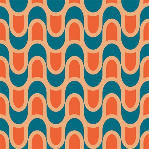 Premium Vector Retro Seamless Pattern In The Style Of The 70s And 60s Geometric Vintage Pattern