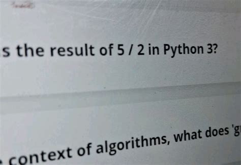 S The Result Of 5 2 In Python 3 Studyx