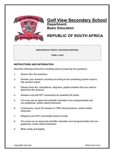 grade12 revision material pdf area asymptote
